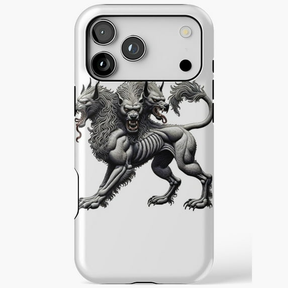 Cerberus 3 Headed Dog Art Phone Cover for iPhone 11 12 13 14 15 16 17 ...