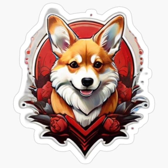 Cerberus Corgi Sticker Phone Decal Water Bottle Stickers Car Decals ...