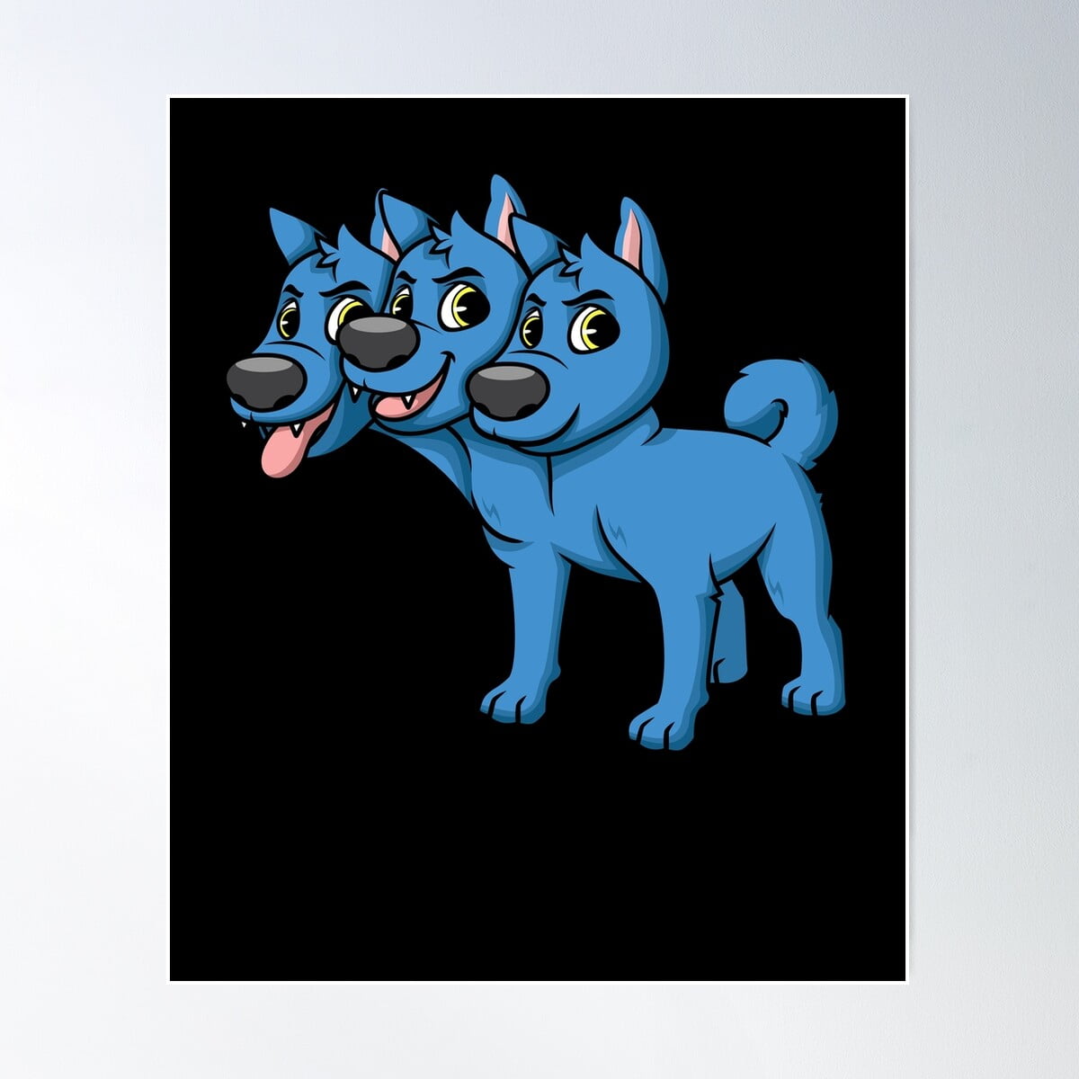 Cerberus - Cute Dog Mythological Greek Hell Poster Wall Art, Modern ...