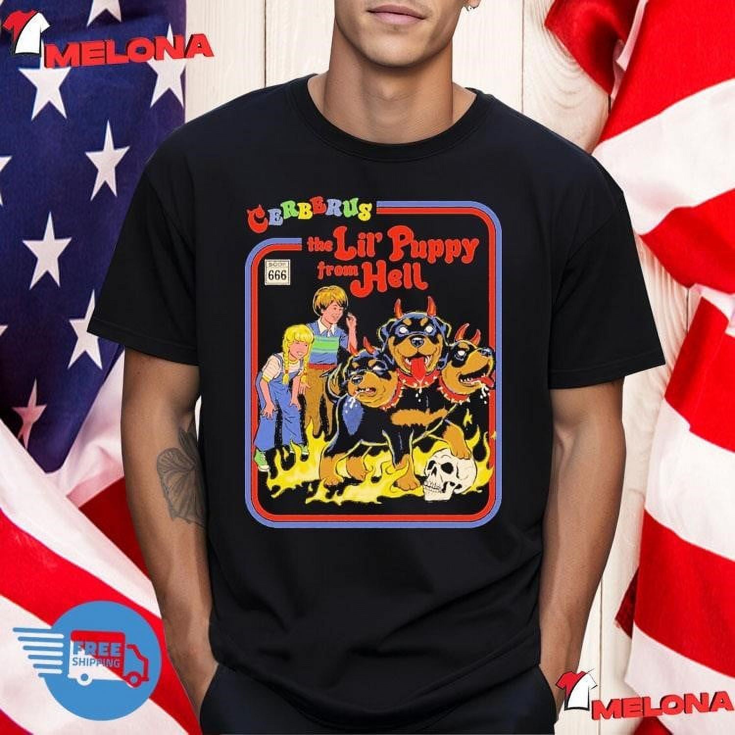 Cerberus The Lil' Puppy From Hell Book 666 T-shirt - Walmart.com