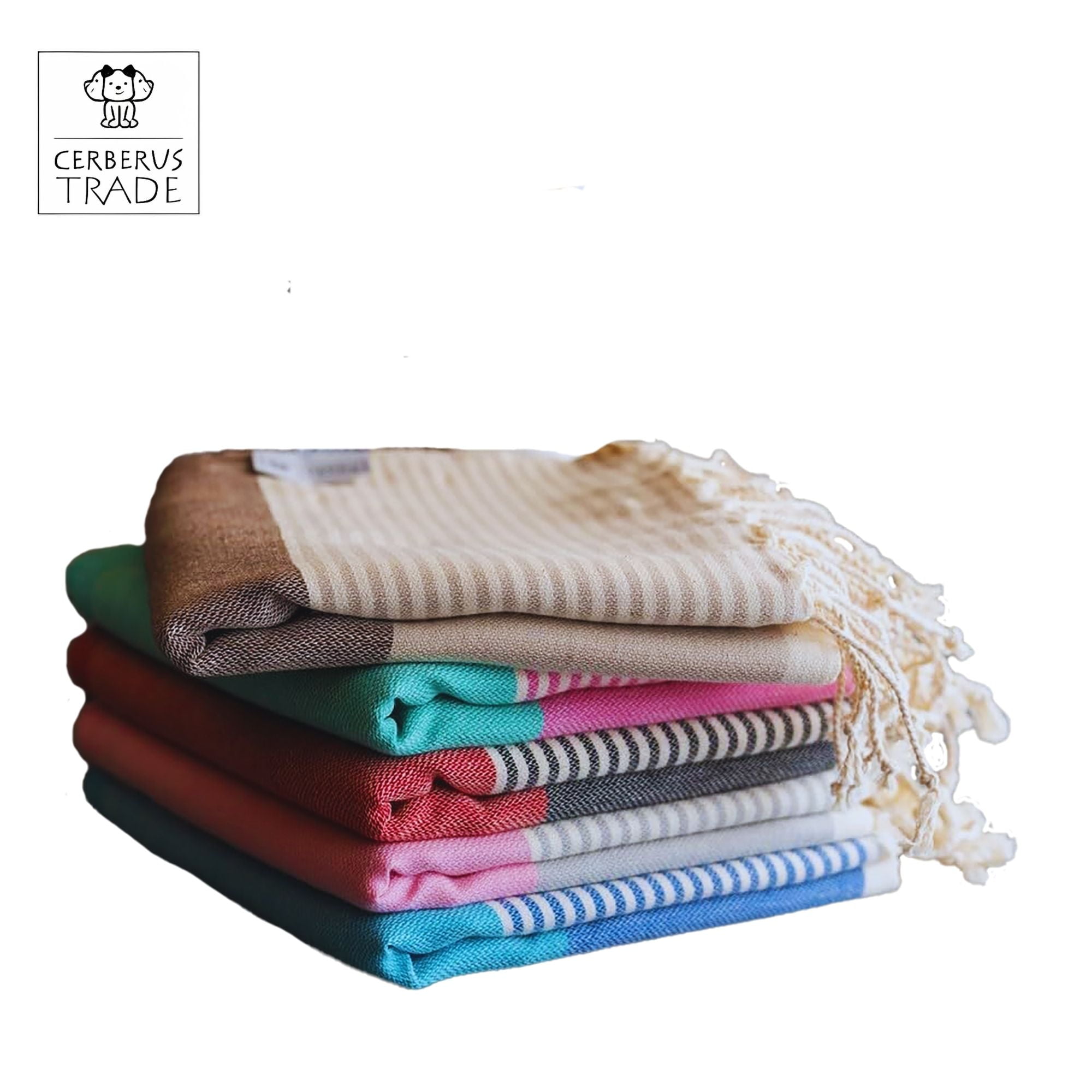 Cerberus Trade Turkish Towels – Set of 6 – 100% Cotton, Lightweight ...
