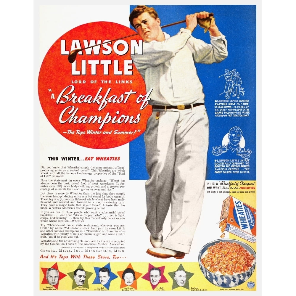 Cereal Advertisement 1937. Namerican Magazine Advertisement 1937 For ...