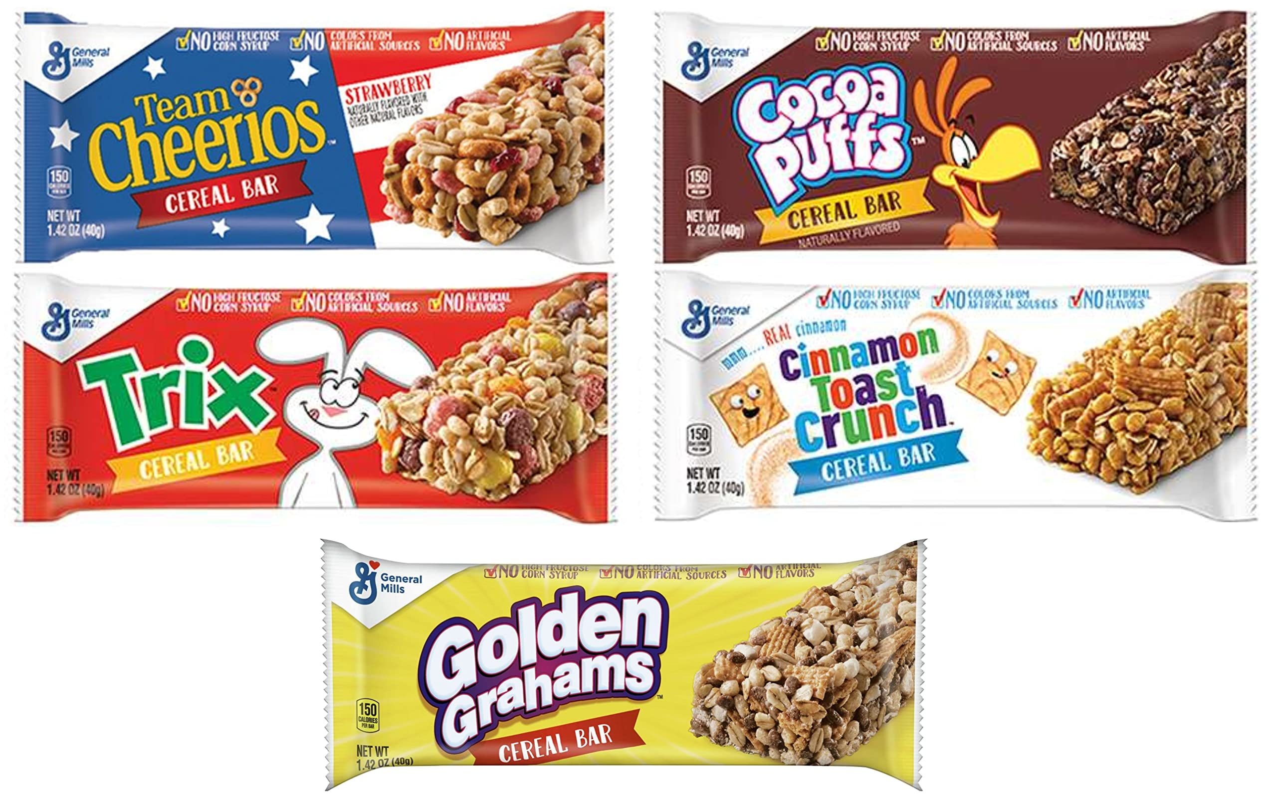 Cereal Bar Variety Pack, CM31 Team Cheerios, Trix, Cocoa Puffs ...