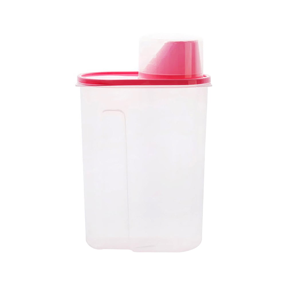 Cereal Container with Pour Spout and Measuring Cup Plastic Clear ...