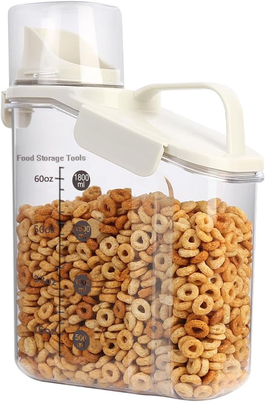 Cereal Containers Storage,2L Airtight Large Dry Food Storage Containers ...