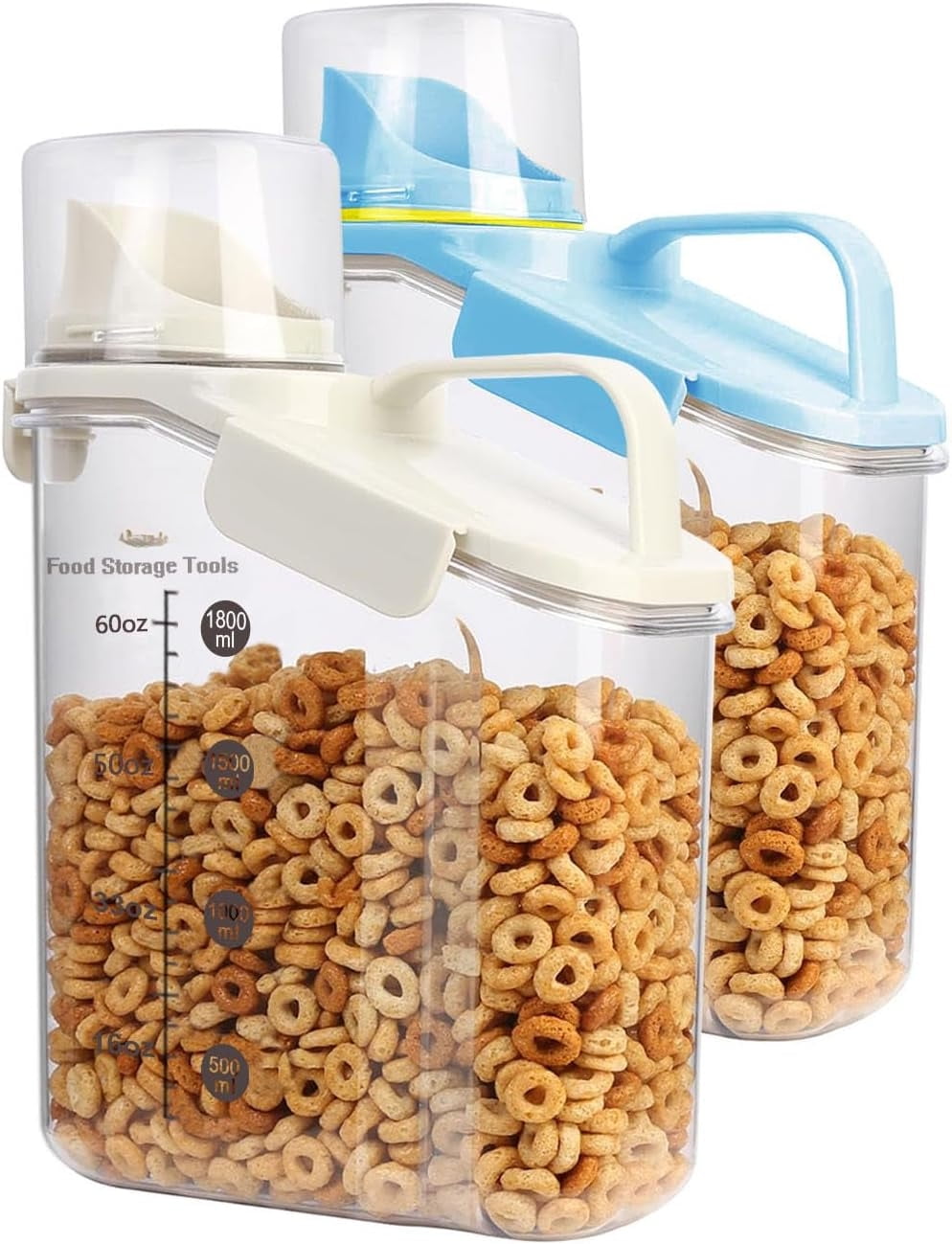 Cereal Containers Storage,2L Airtight Large Dry Food Storage Containers ...