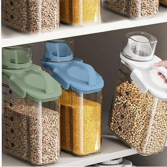Cereal Containers Storage,2L Airtight Large Dry Food Storage Containers ...