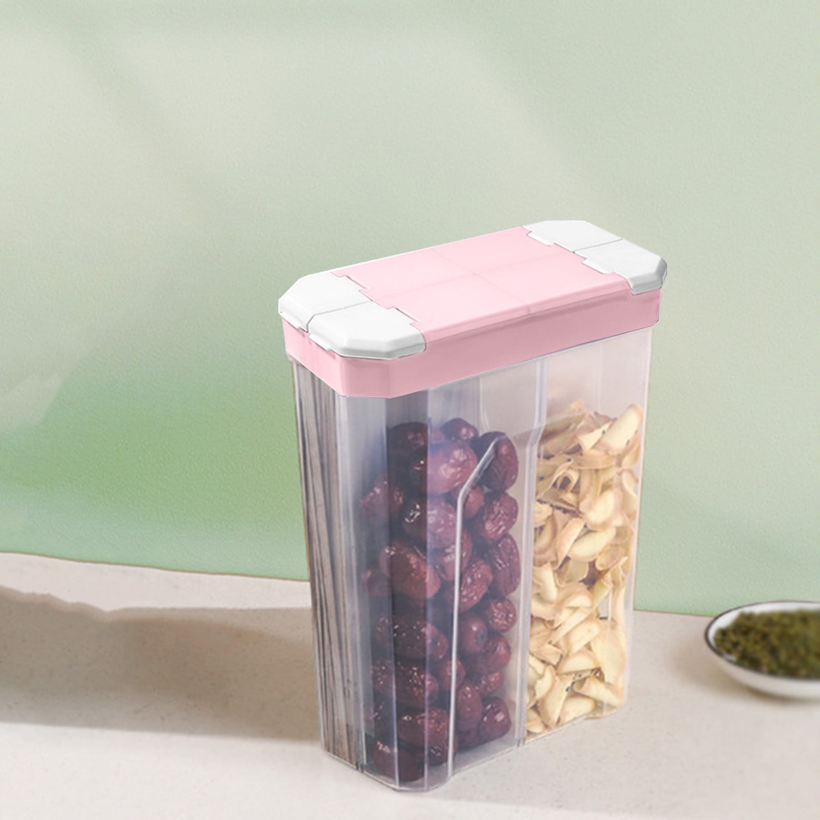 Cereal Containers Storage, 4 Compartments Grain Dispenser, Airtight ...