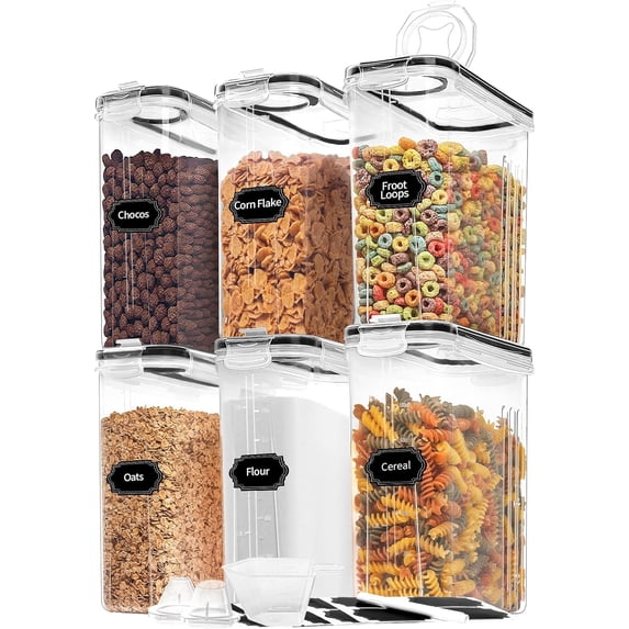Cereal Containers Storage , Airtight Food Storage Containers with Pour ...