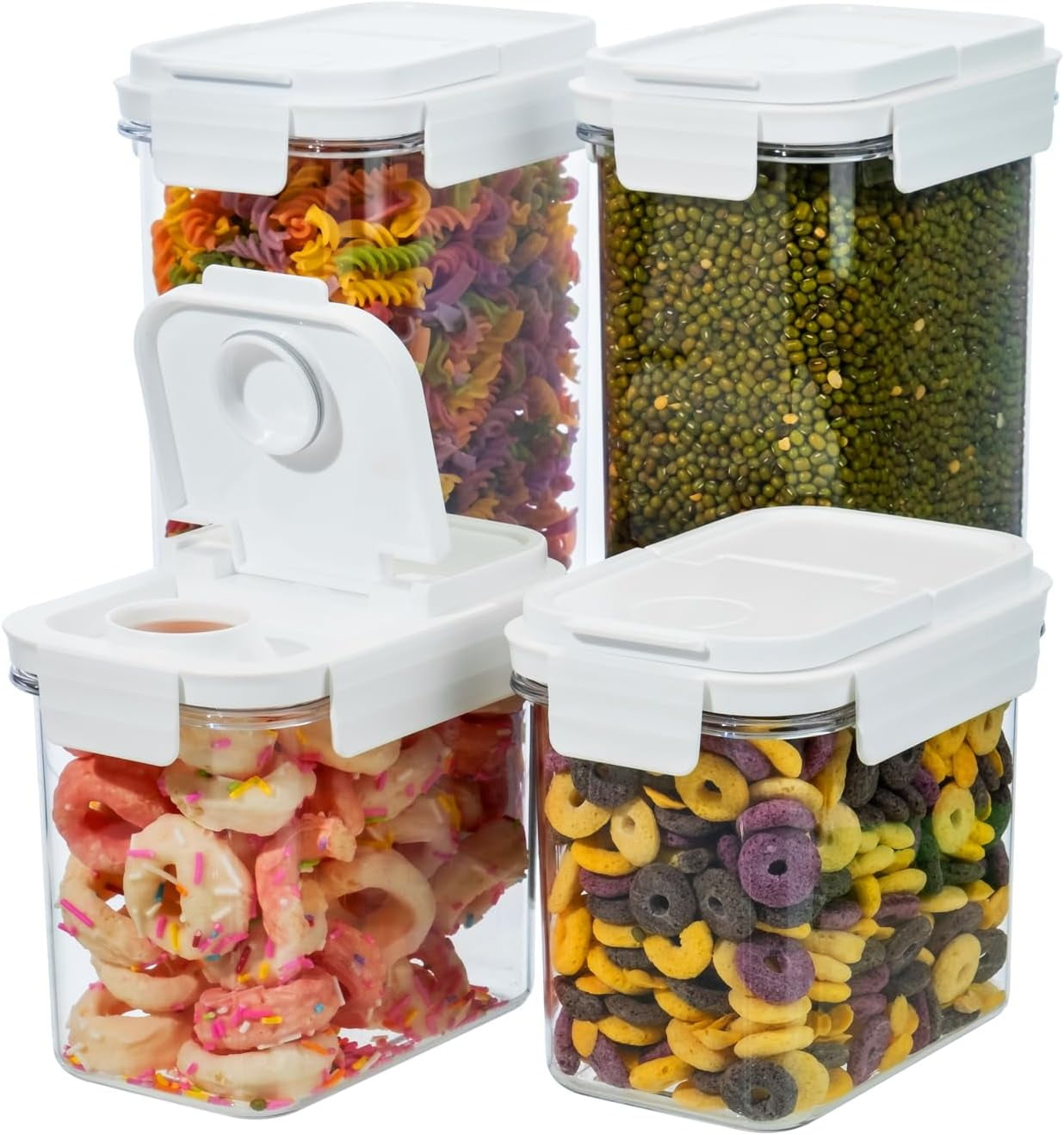 Cereal Containers Storage BPA Free Dispenser Plastic Bin Food Storage ...