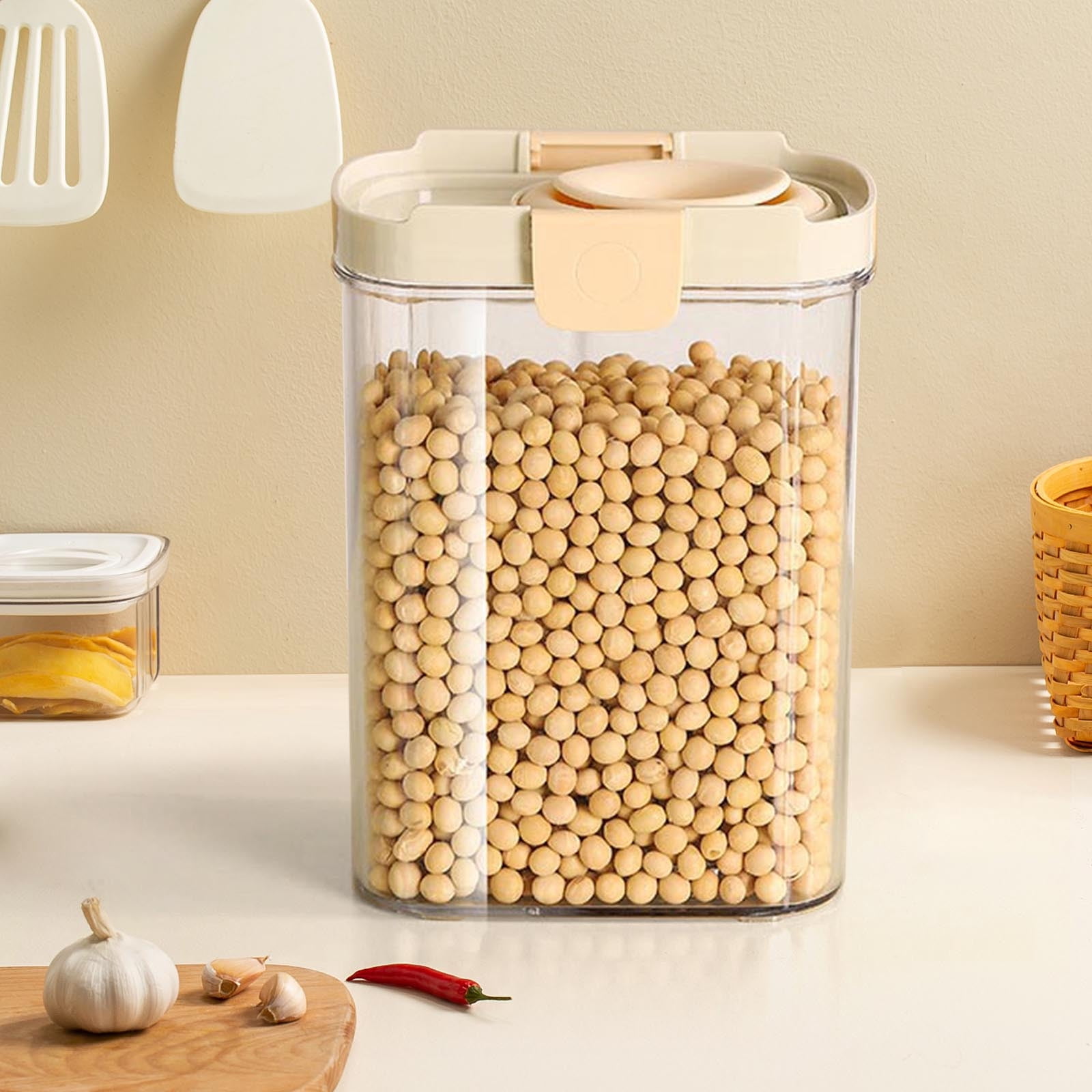 Cereal Containers Storage Box, Large Clear Food Storage Containers with ...
