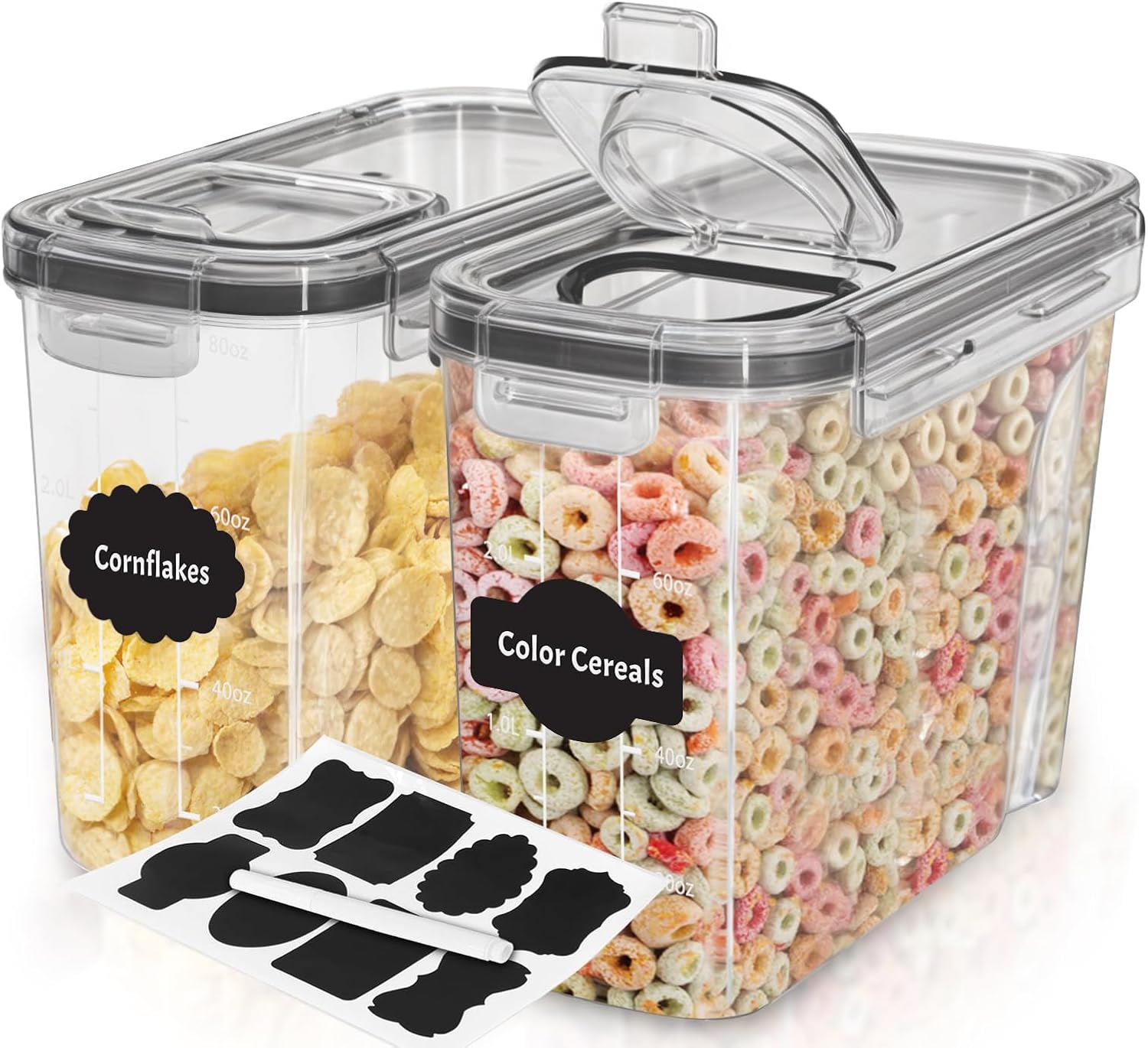 Cereal Containers Storage - Liter Airtight Food Storage Containers ...