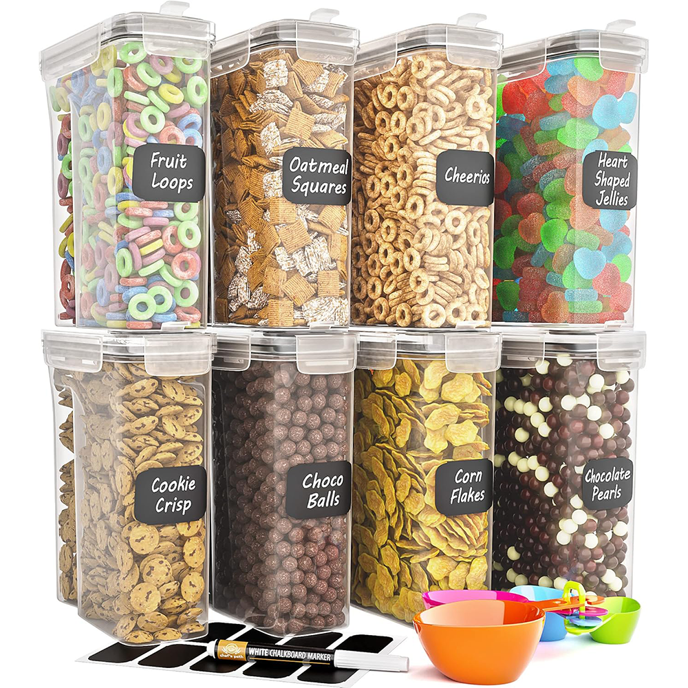 Cereal Containers Storage Set of 8,Premium Airtight Food Storage ...