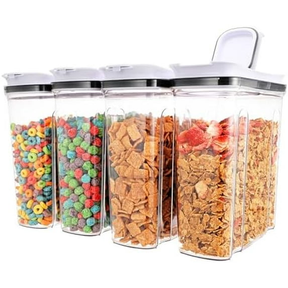 Cereal Containers Storage Set, Airtight Food Storage Container with Lid ...