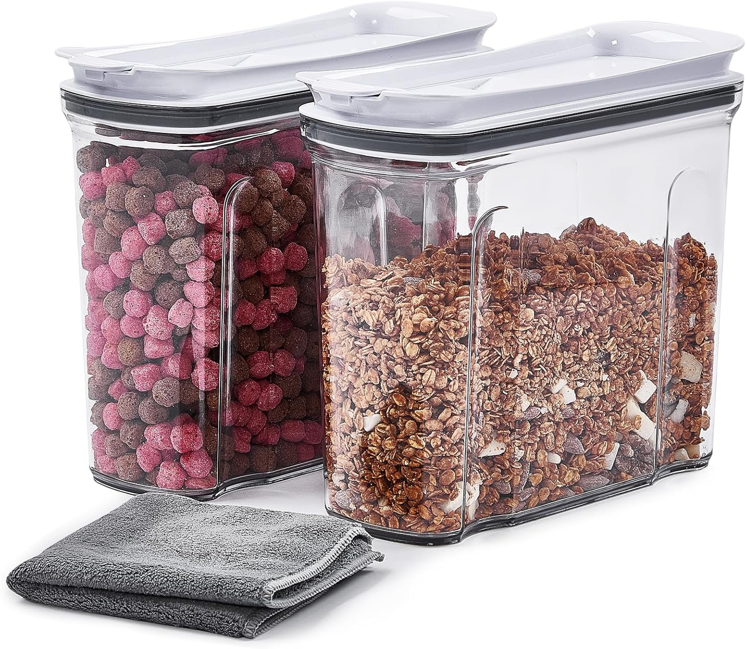 Cereal Containers Storage Set, Airtight Food Storage Container with Lid ...