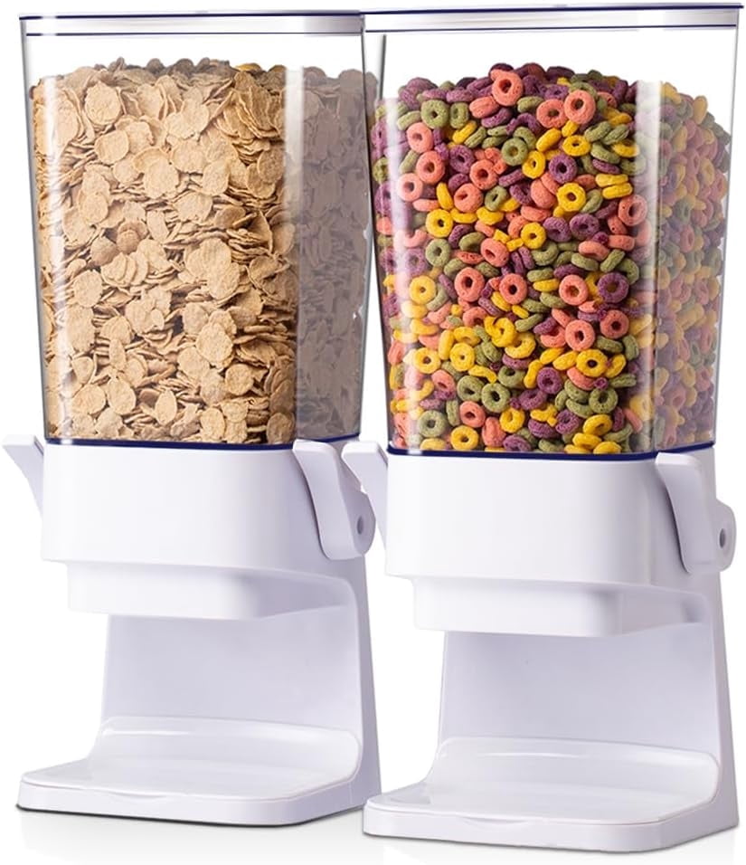 Cereal Dispenser Countertop 2Pc, Cereal Containers Storage, 5L ...