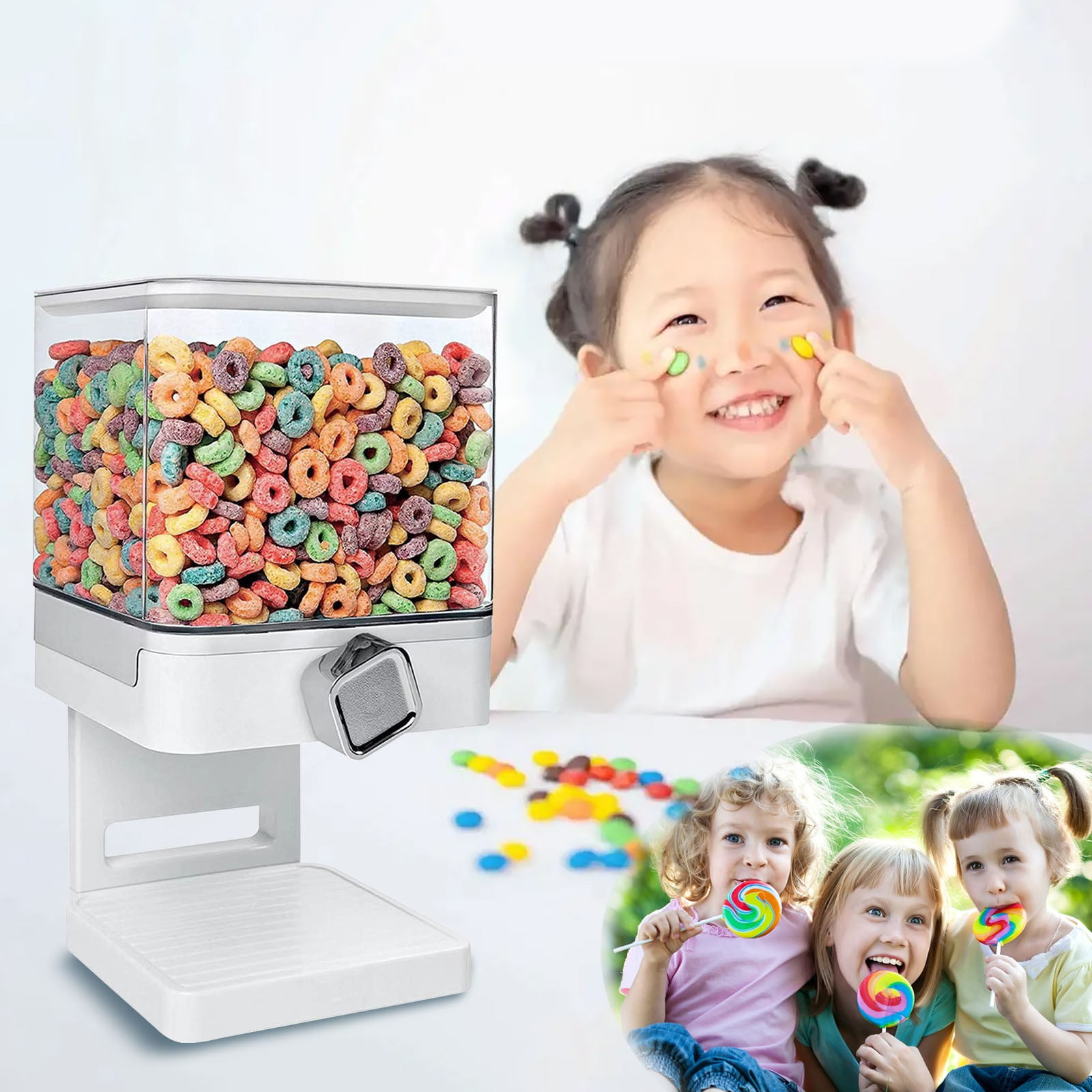 Cereal Dispenser Countertop Cereal Containers Storage Dispenser for ...