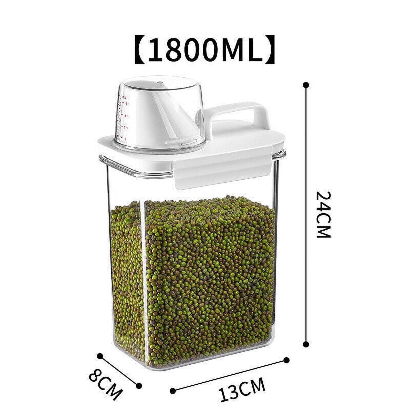 Cereal Dispenser Easy Flow Storage Jar Food Storage Container with ...