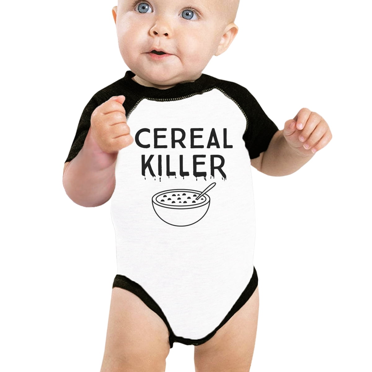 Cereal Killer Cute Baby Raglan Shirt Infant Halloween Bodysuit Funny ...