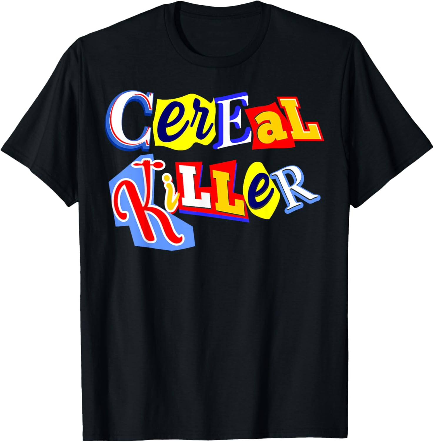 Cereal Killer Food Lover Ironic Funny Breakfast Pun Themed T-Shirt ...