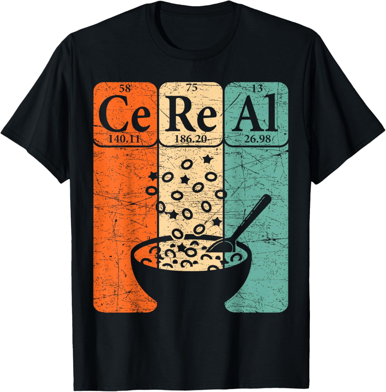 Cereal Periodic Table Elements Breakfast Cereal Lover Foodie T-Shirt ...