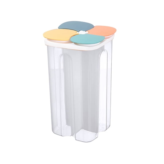 Cereal Sealed Storage Jar with Compartment Plastic Food Container with ...