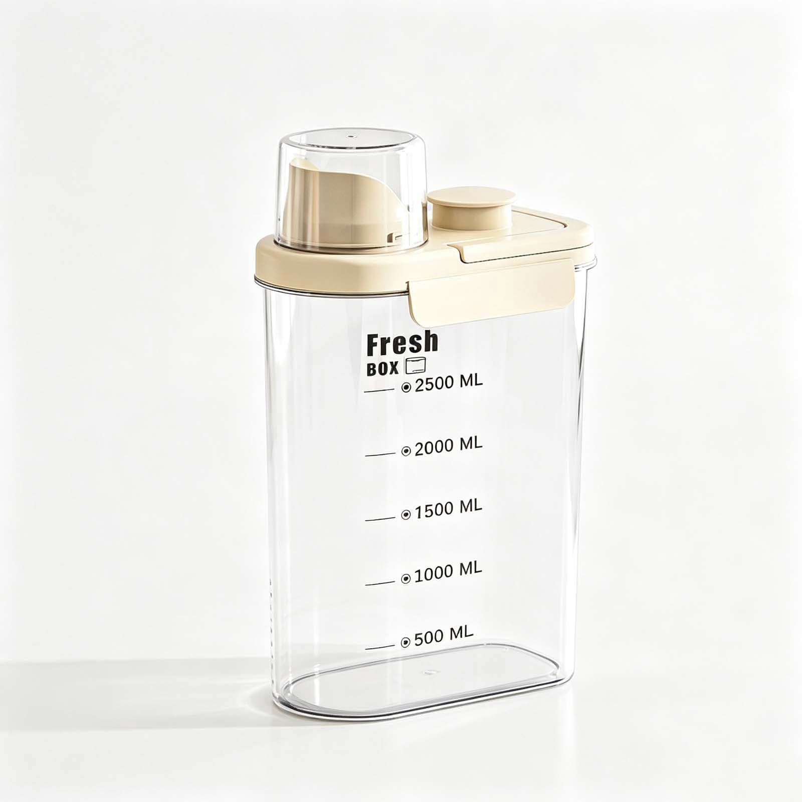 Cereal Storage Container Airtight Lid with Pour Spout Clear Dry Food ...