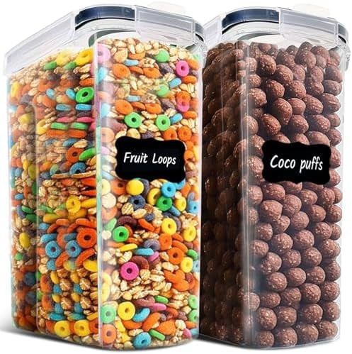 Cereal Storage Containers Set (6.3L / 6.7Qt) – Airtight Food Storage ...