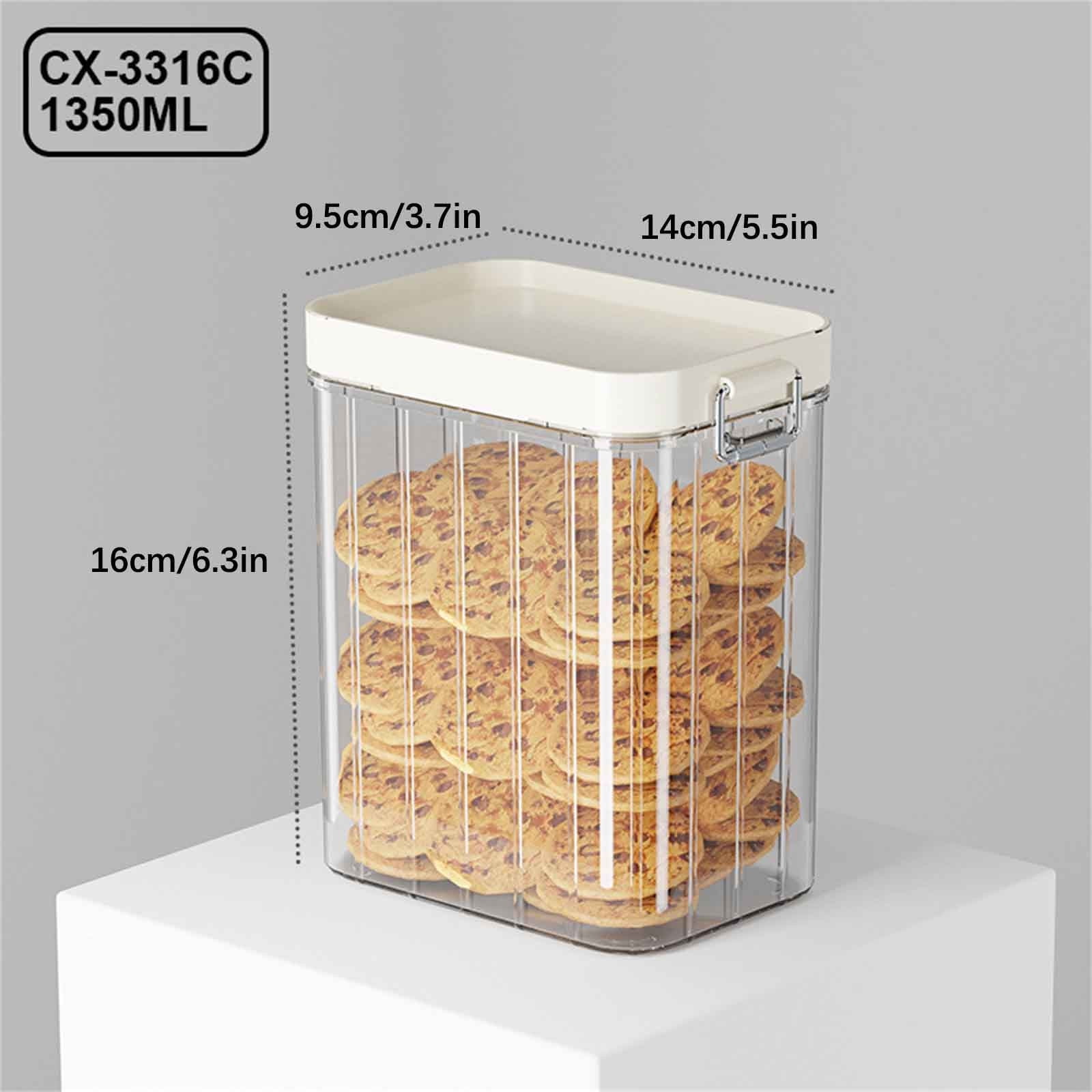 Cereal Storage Tank Large Sealed Plastic Transparent Food Container Dry Fruit Tea Canister ...