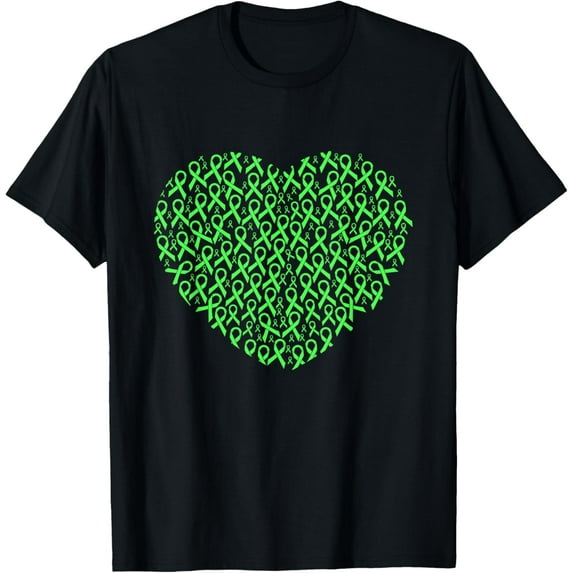 Cerebral Palsy Awareness Green Ribbons Heart Support Gift T-Shirt - Walmart.com