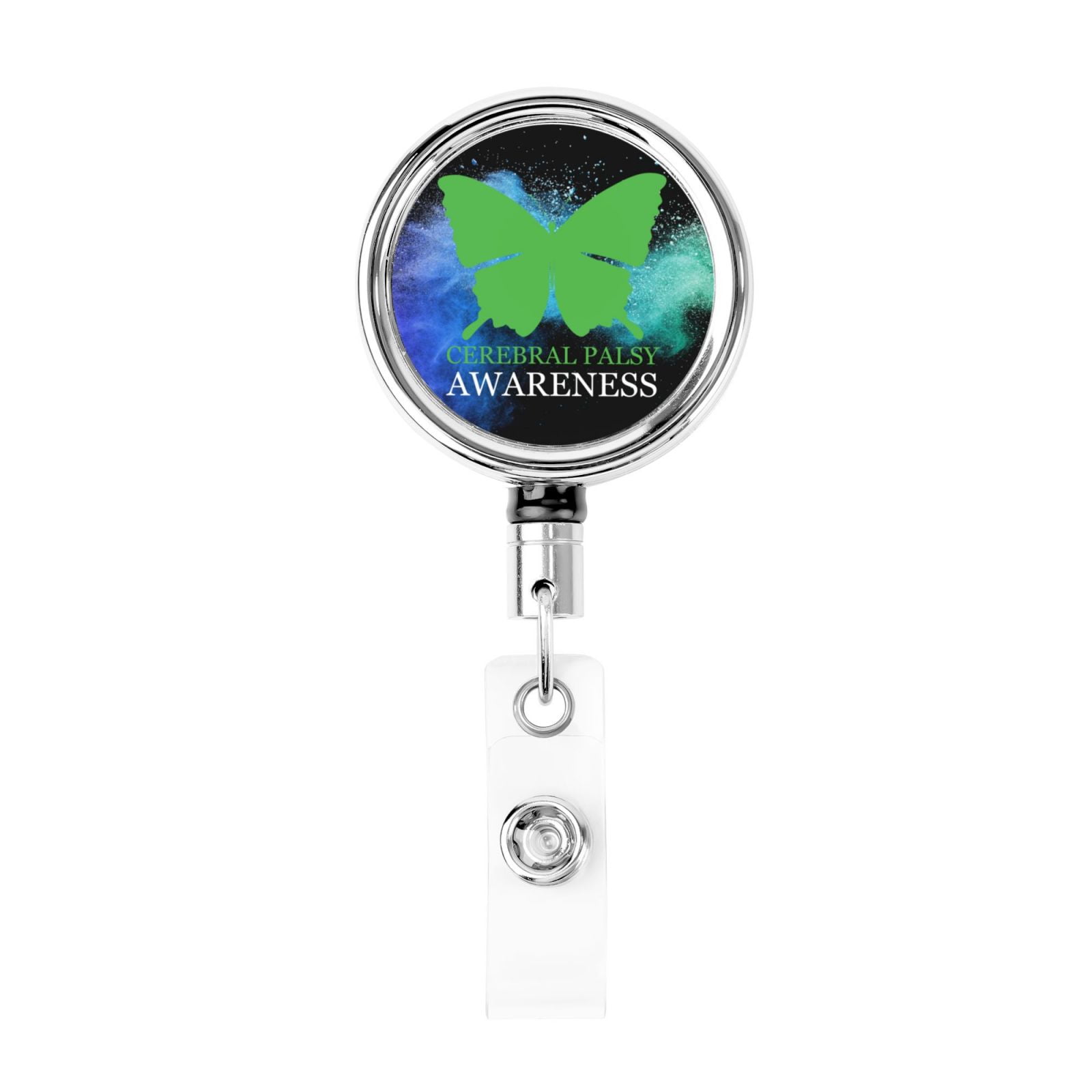 Cerebral Palsy Awareness Month Badge Reel Retractable Badge Holder ID ...