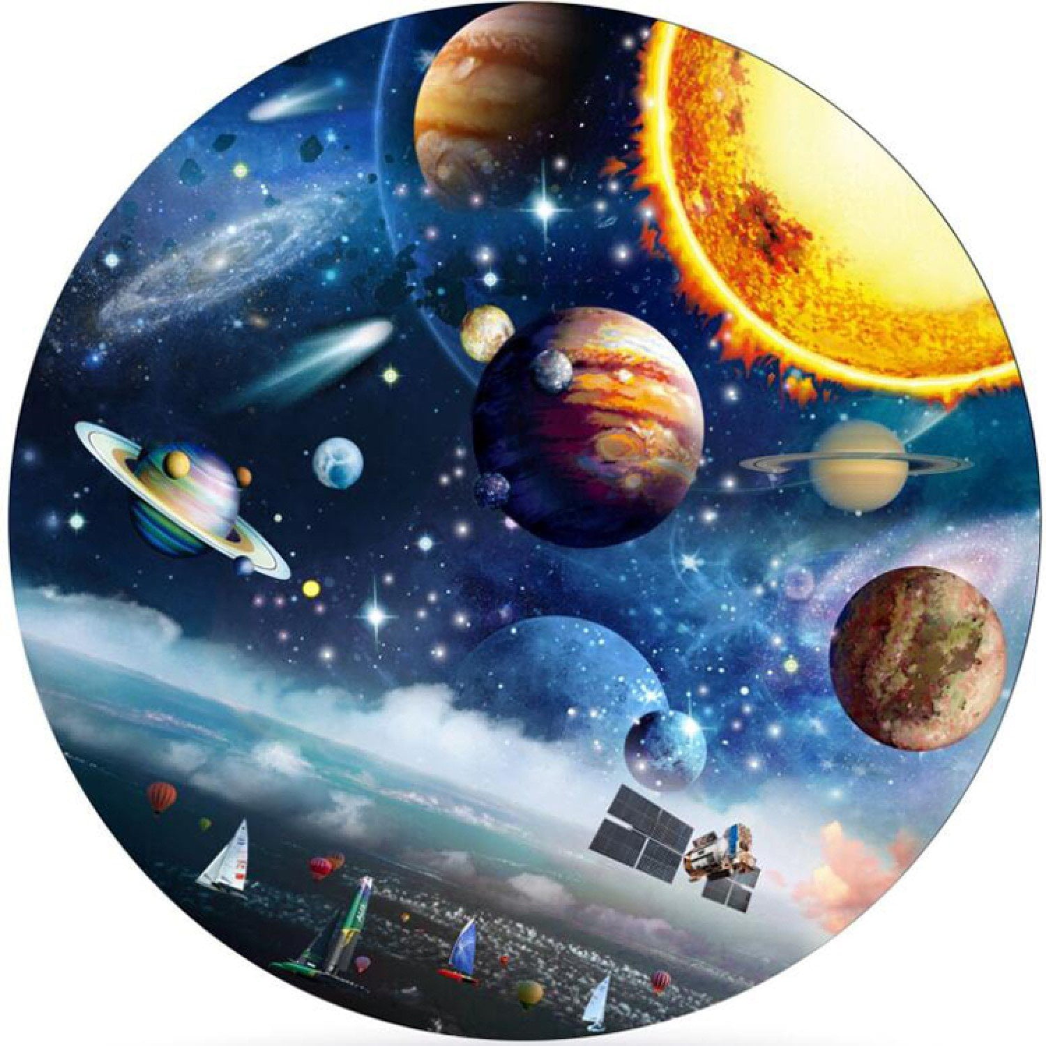 Cerem 1000 Pieces Jigsaw Puzzle - Round Art Puzzle for Wall Decor ...