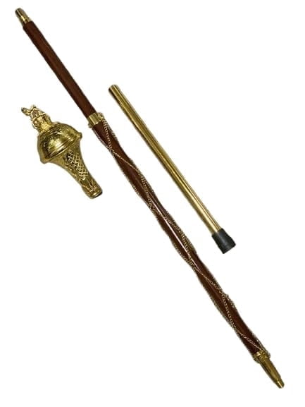 Ceremonial Drum Major's Mace, 60 Inches, Gold Plated Fittings ...