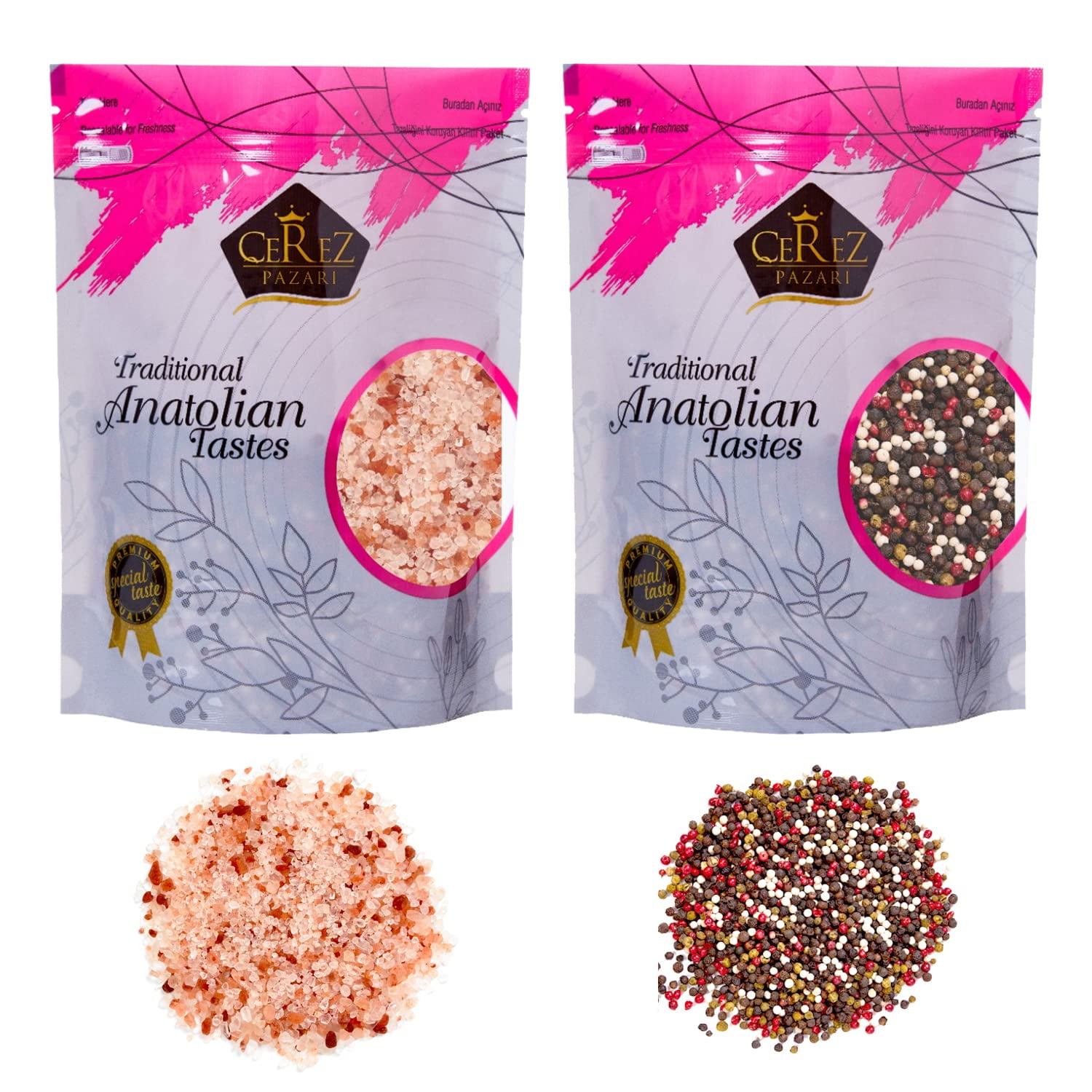 Cerez Pazari Rainbow Peppercorn TGF4 Blend 12 oz and Himalayan Pink ...