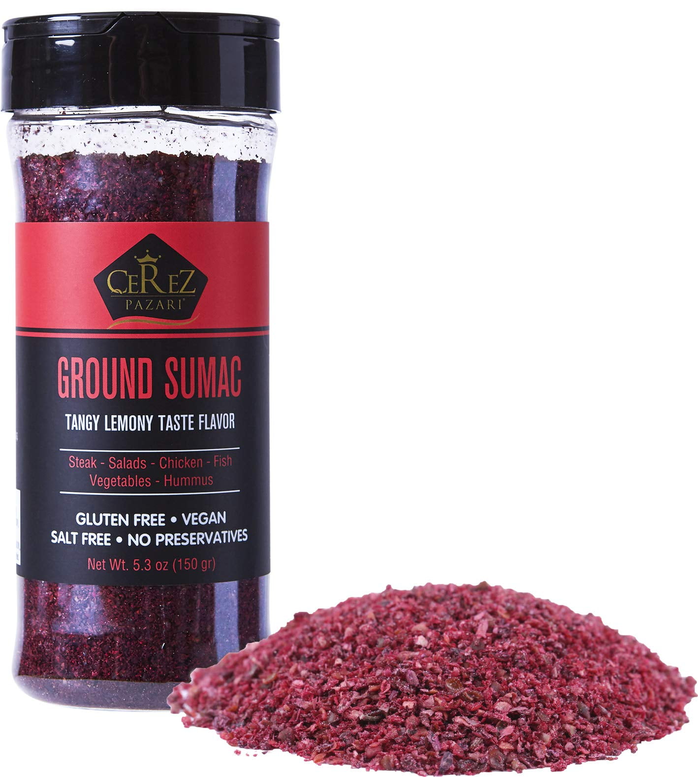 Cerez Pazari Sumac Spice DPF11 Powder, Turkish Sumac Seasoning, Tangy ...