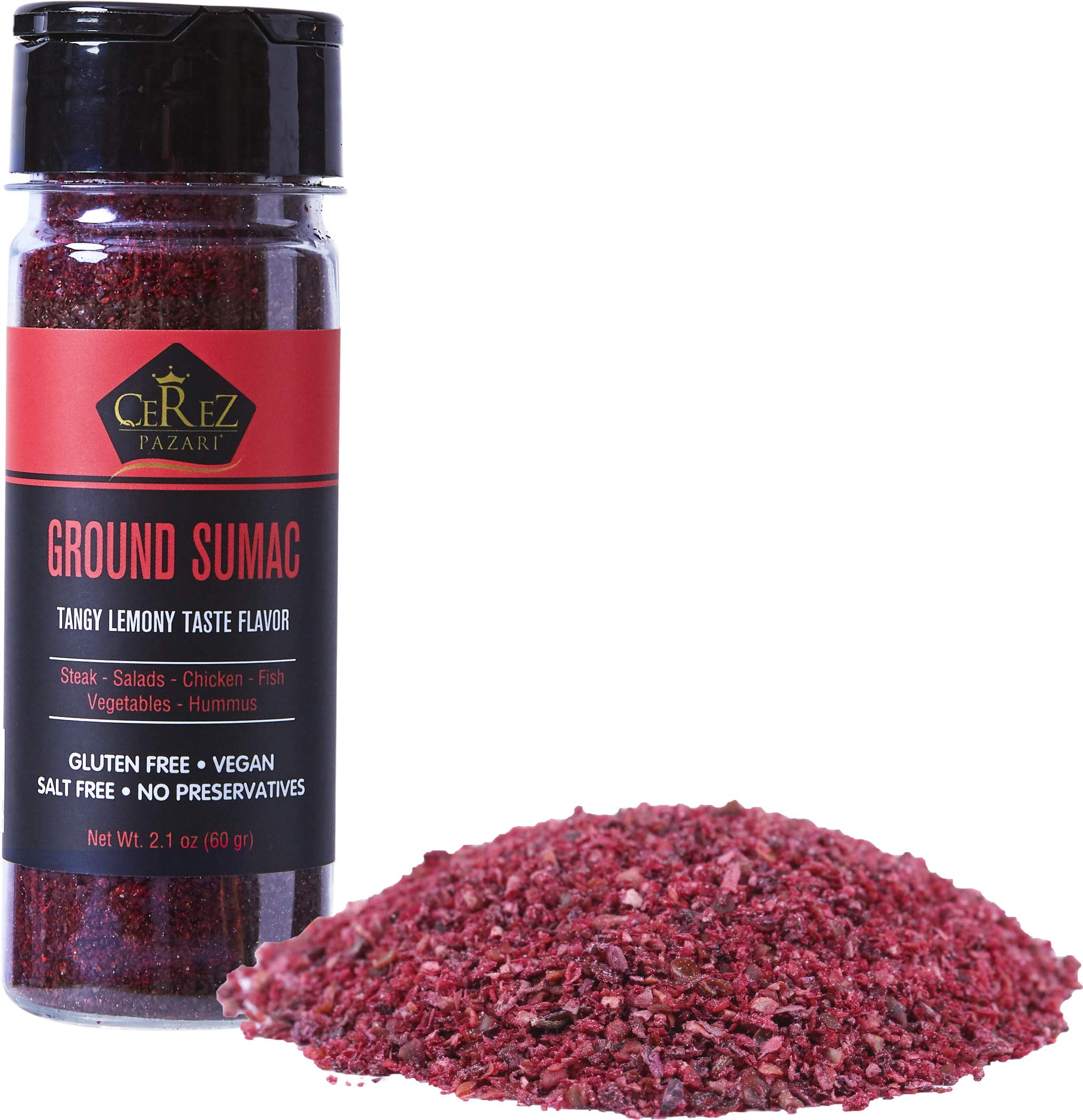 Cerez Pazari Sumac Spice IRF13 Powder, Turkish Sumac Seasoning, Middle ...