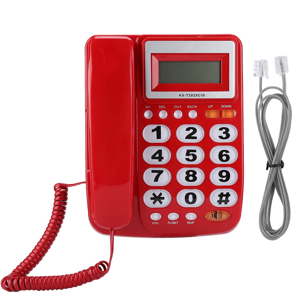 Cergrey Desktop Corded Landline Telephone With Caller ID Display With ...