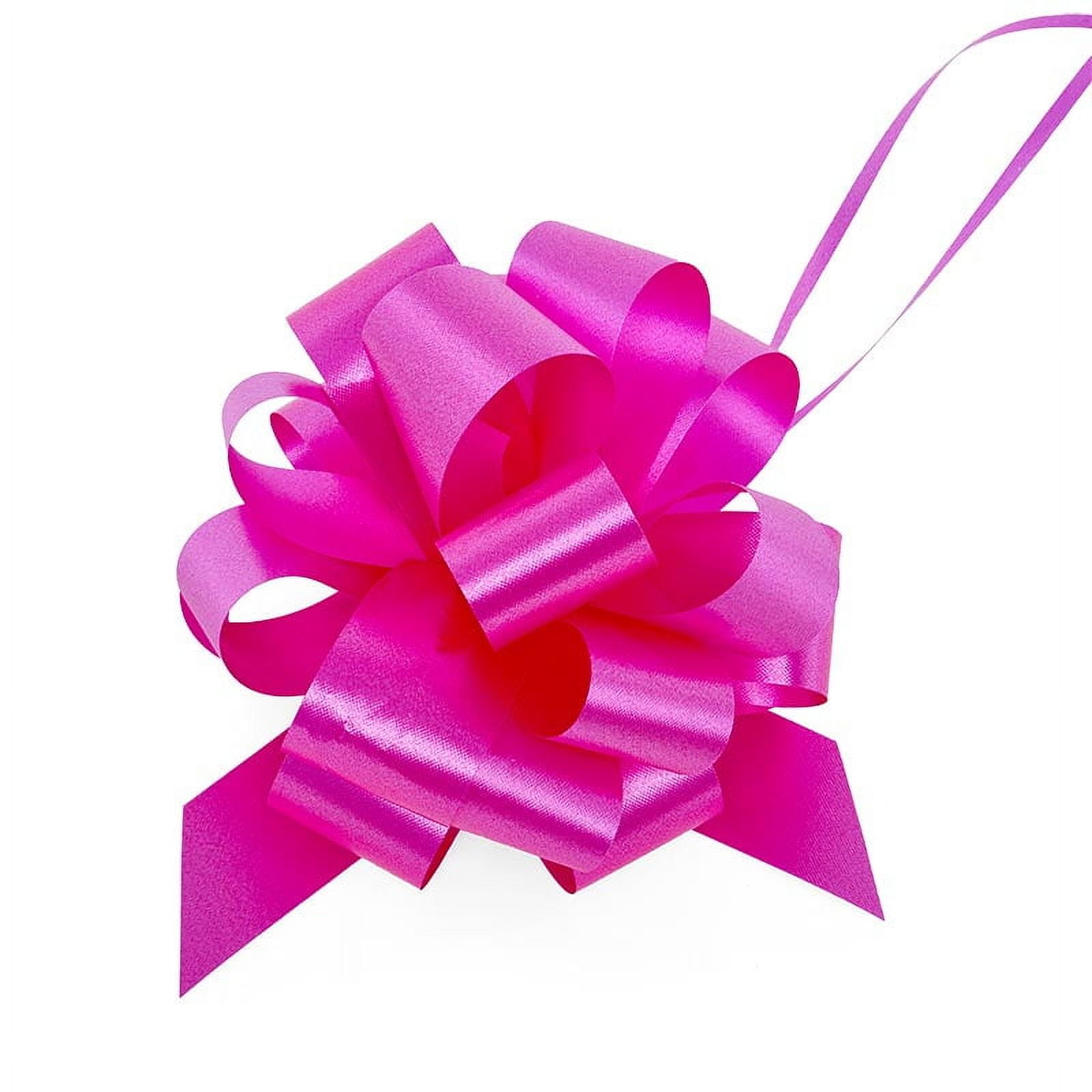 Cerise Pull String Bow 5" | Quantity: 50 Width 1 1/4" by Paper Mart ...