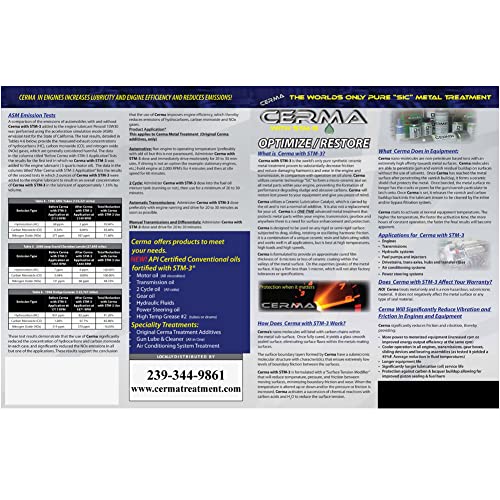 Cerma Engine Treatment - Clean, Revitalize, and Protect Engine ...
