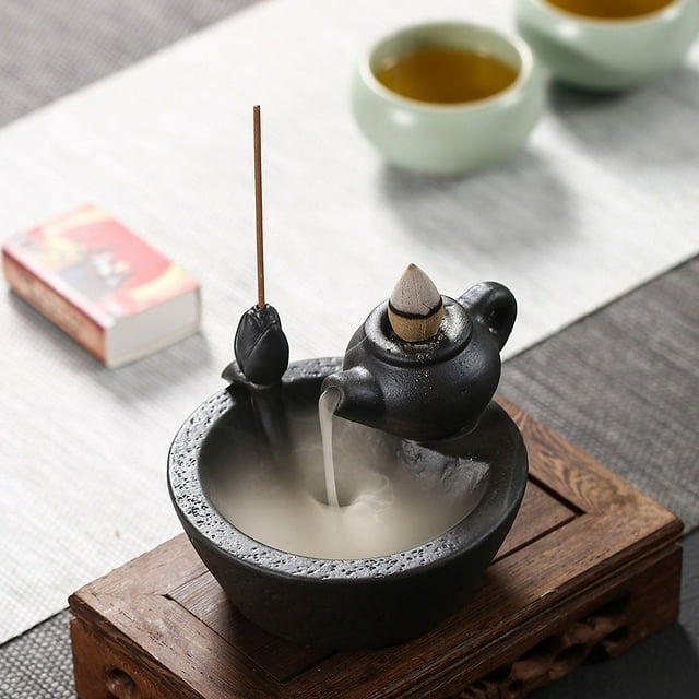 Cermaic Backflow Incense Burner,Waterfall Incense Burner Incense Holder ...