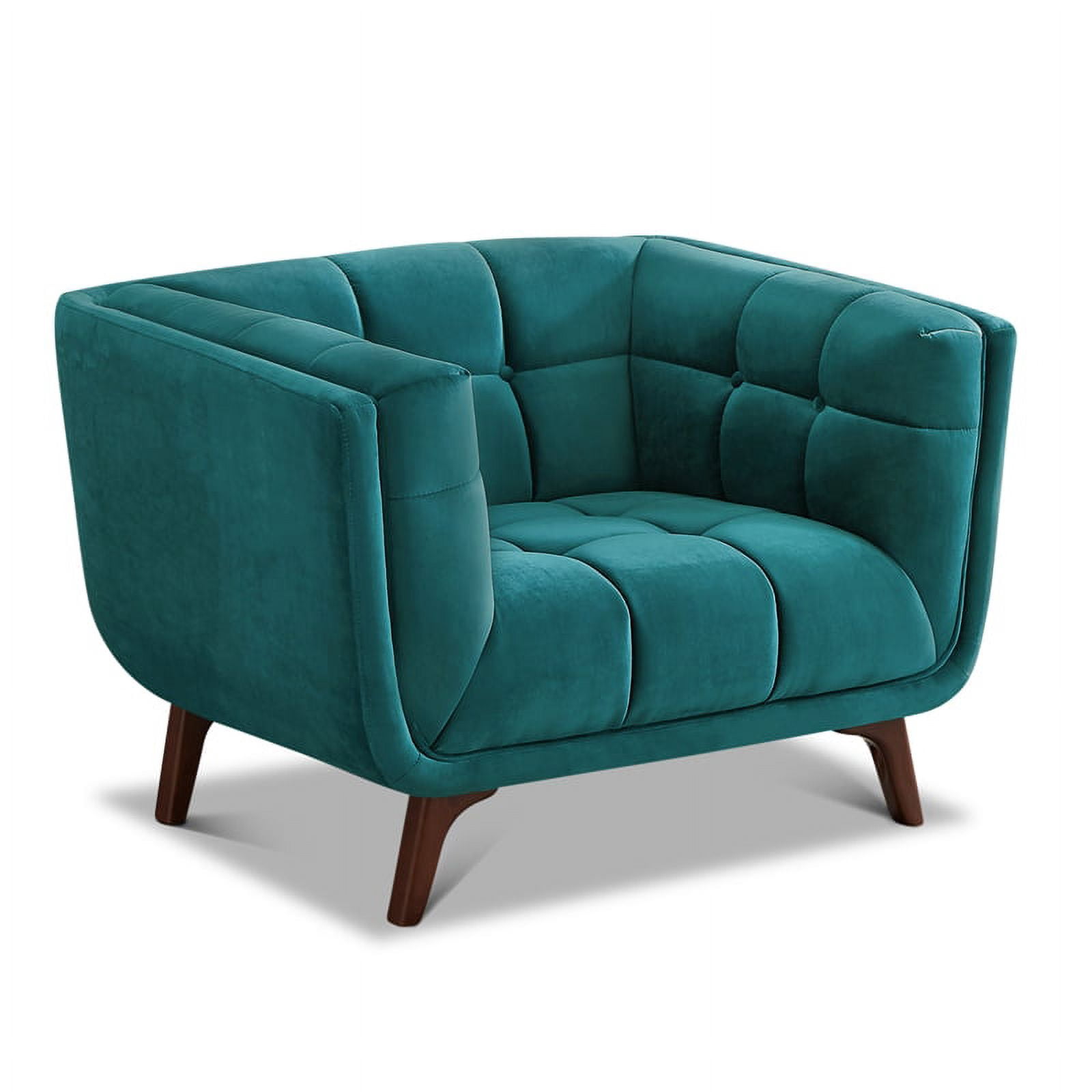 Cerruti Mid Century Modern Luxury Tufted Accent Velvet Armchair in ...