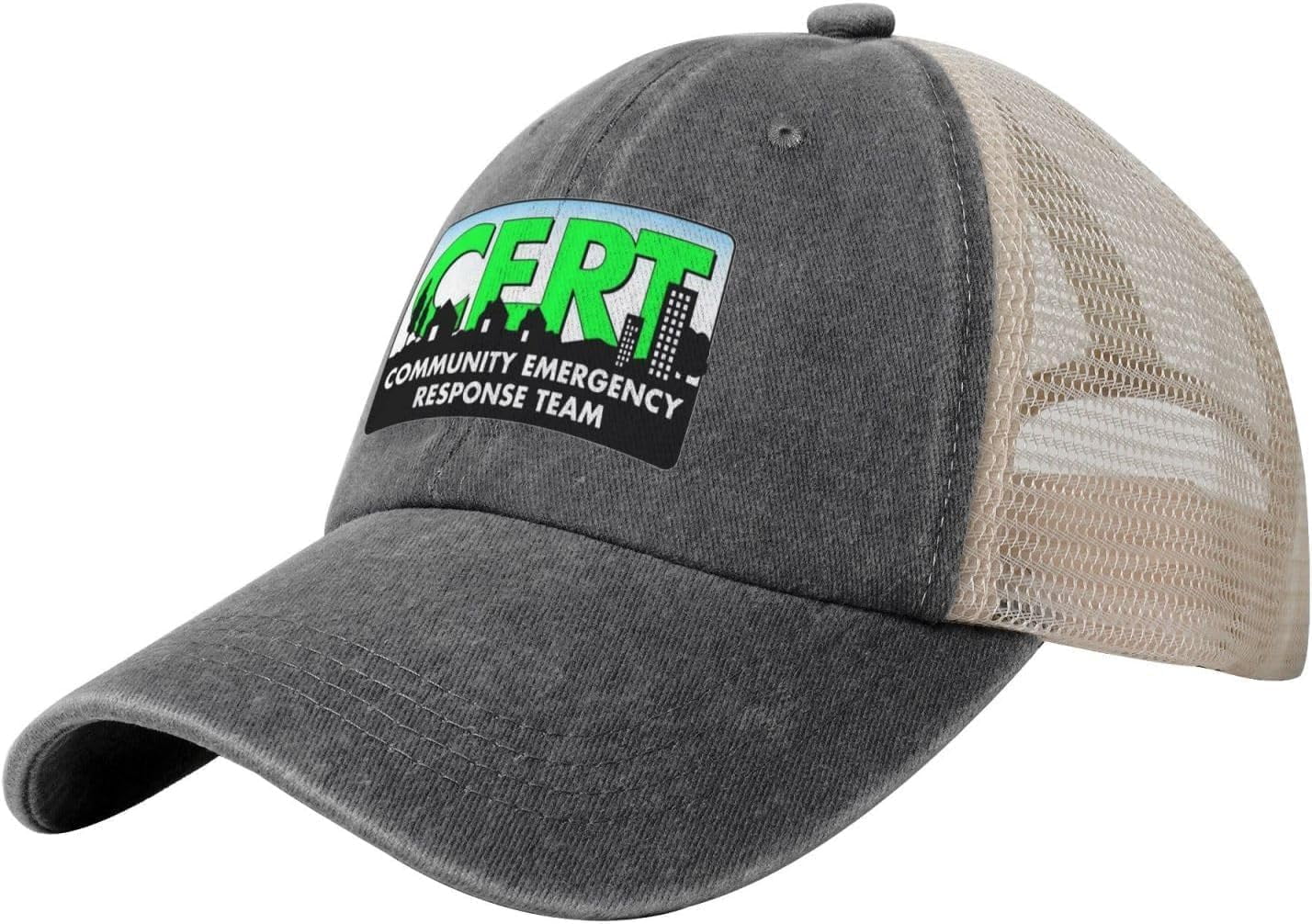 Cert Community Emergency Response Team Denim Trucker Hat Mesh Baseball ...