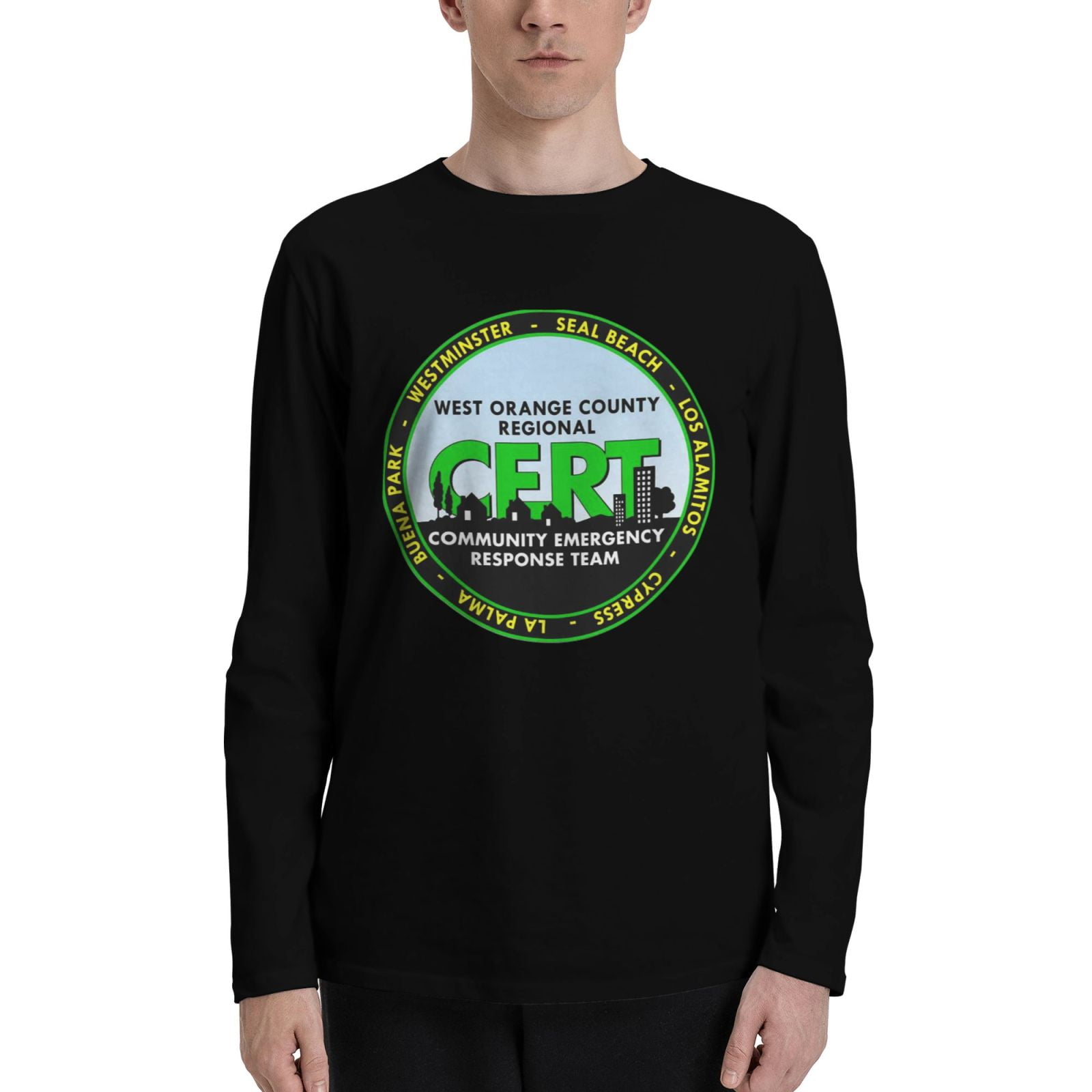 Cert Community Emergency Response Team Mens Long Sleeve Shirts Crew ...