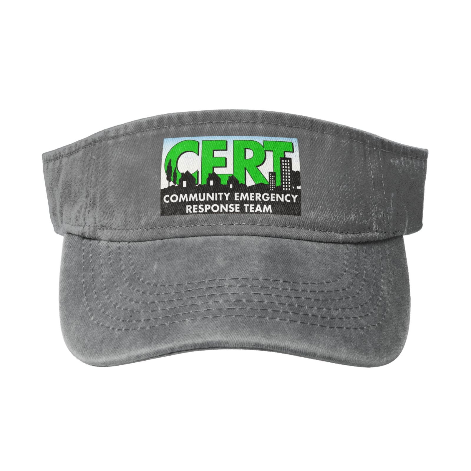 Cert Community Emergency Response Team Sun Visor Hats for Women Men ...