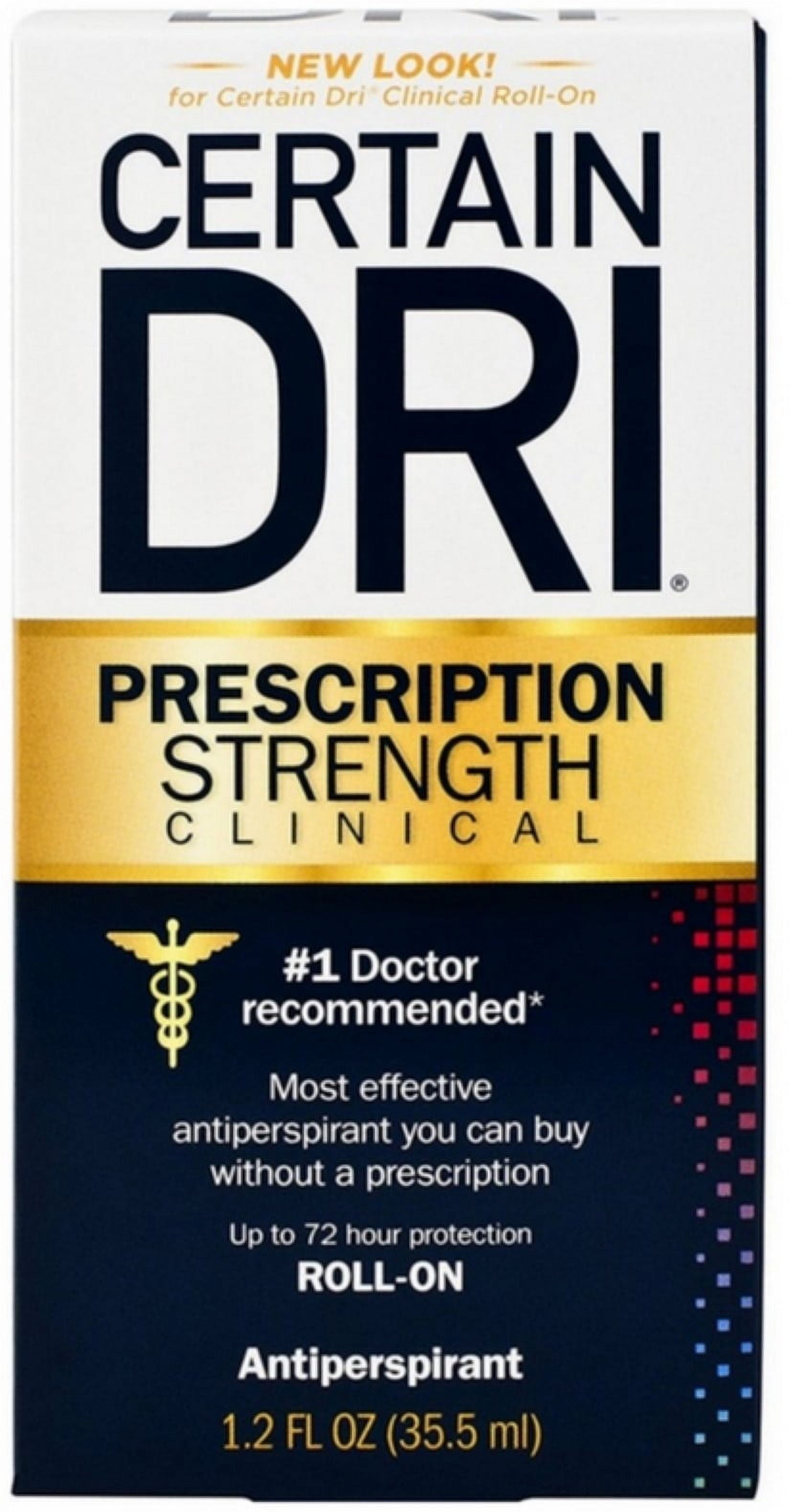 Certain Dri Clinical Strength Antiperspirant Roll-On 1.2 Oz - Extra ...