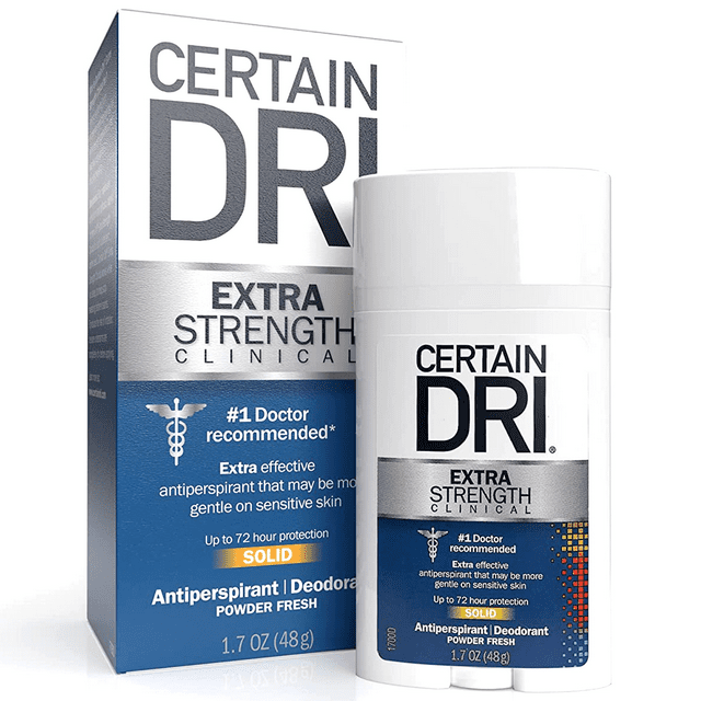 Certain Dri Extra Strength Clinical Antiperspirant Deodorant, Solid, 1. ...