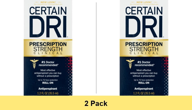 Certain Dri Prescription Strength Clinical Antiperspirant Roll-On, 1.2 ...