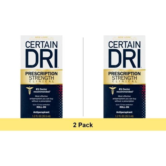 Certain Dri Prescription Strength Clinical Antiperspirant Roll-On, 1.2 ...