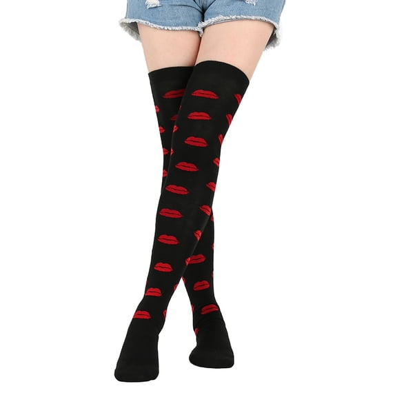 Certgust Black Thigh Highs Under $10 Cozy Thigh High Socks for Women ...