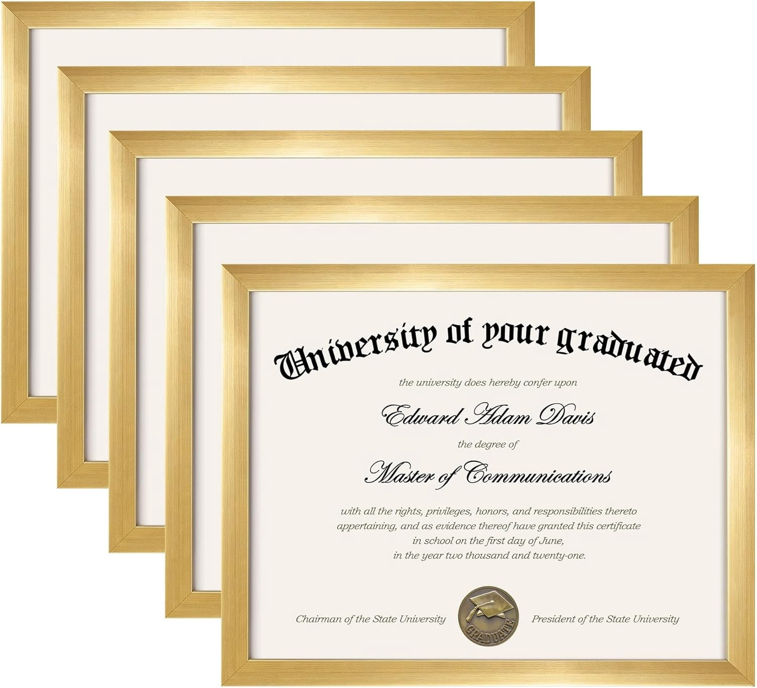 Certificate Frame with High Definition Glass, 8.5 by 11 Picture Diploma ...